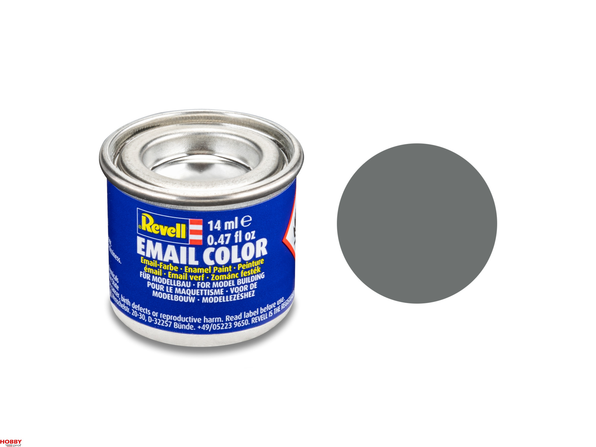 Revell Enamel Color ~ #47 Mouse Grey Matt (14ml) - RAL7005 - Hobbyprof